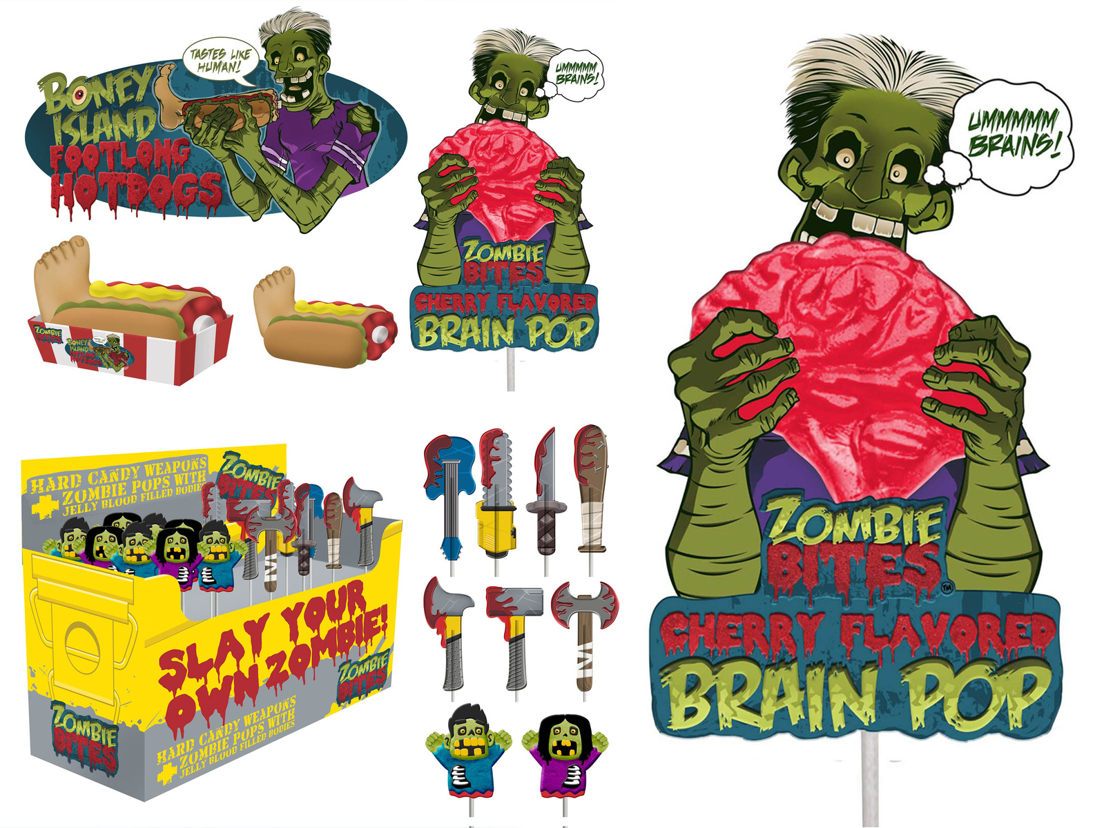 Zombie Themed Candy and Packaging by Jason Peluso on Dribbble