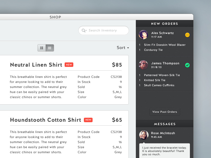 Online Shop-Manager App by Veera Watchara on Dribbble