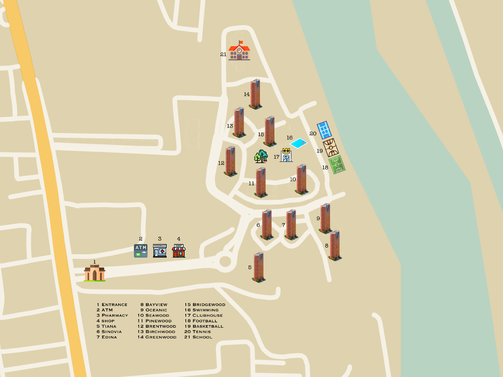 Apartment Complex Map by Ashwin Govindaraj on Dribbble