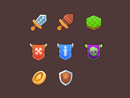 Game icons by Raphael Lopes on Dribbble