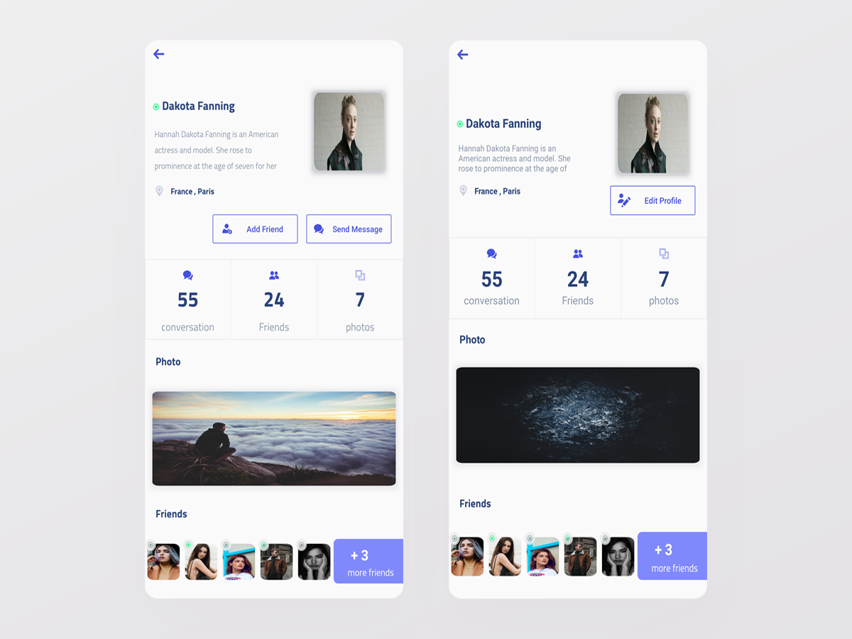 Aurum Profile by Matrial UiUx on Dribbble