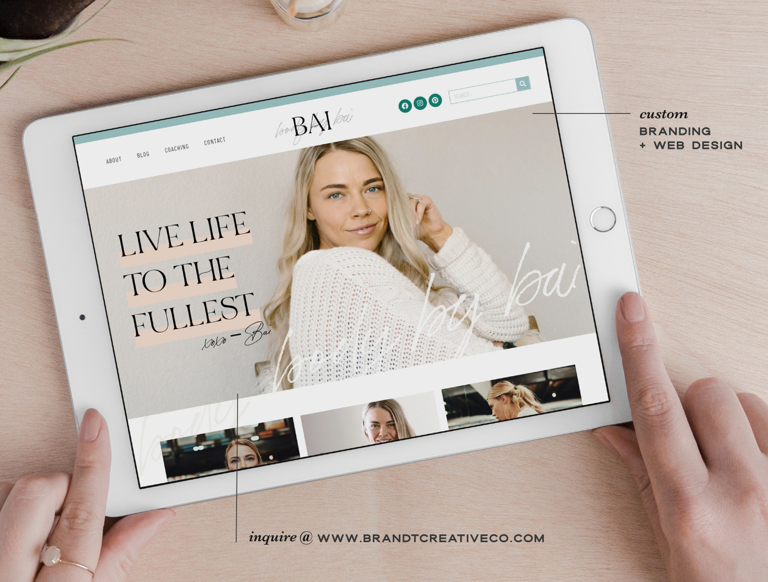 Chic Website Design for Wellness Coach by Tatum Brandt on Dribbble
