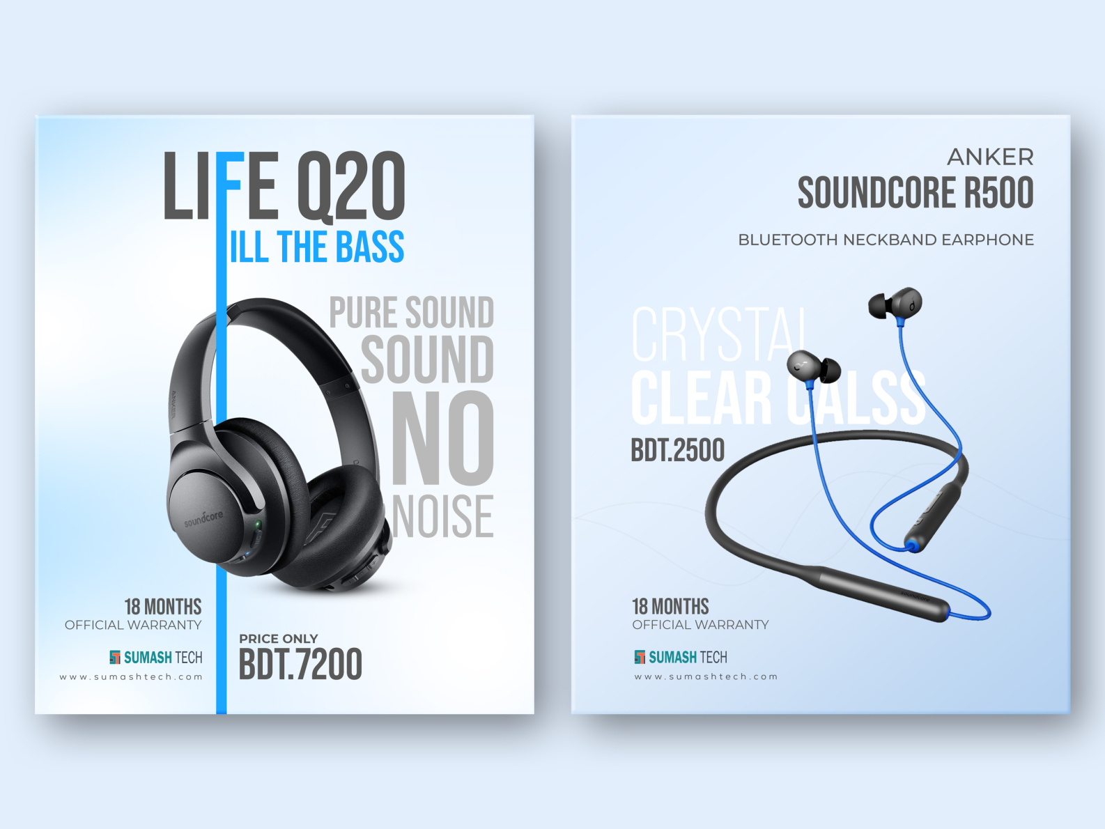 Earphone Social Media Banner Templates | Web Banner by rebrandoo on ...
