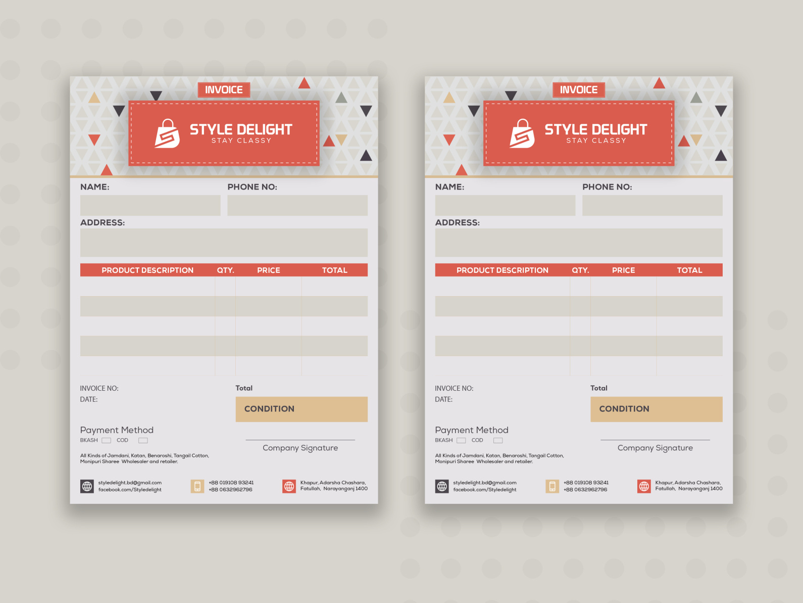 Invoice Template by rebrandoo on Dribbble