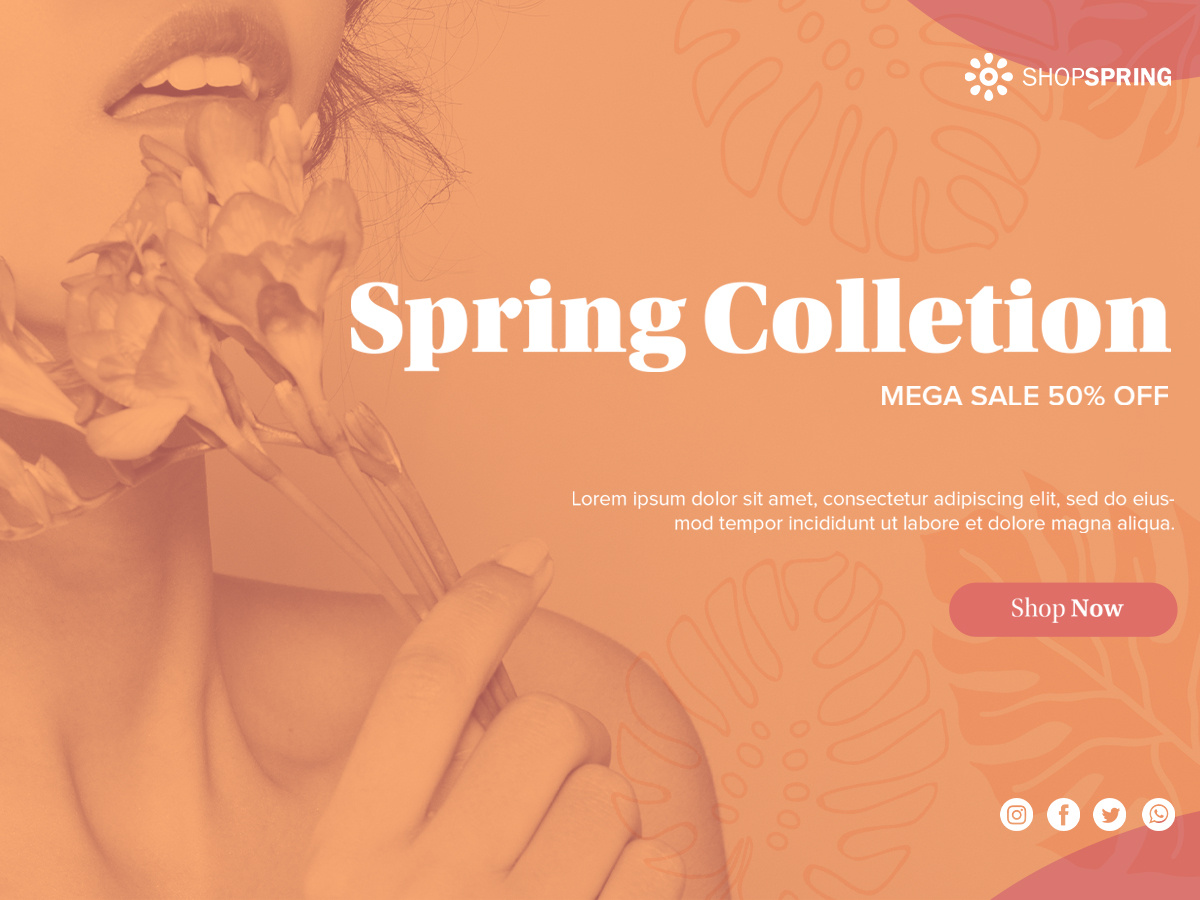 Spring collection banner template Free Psd by FENIL SURANI on Dribbble
