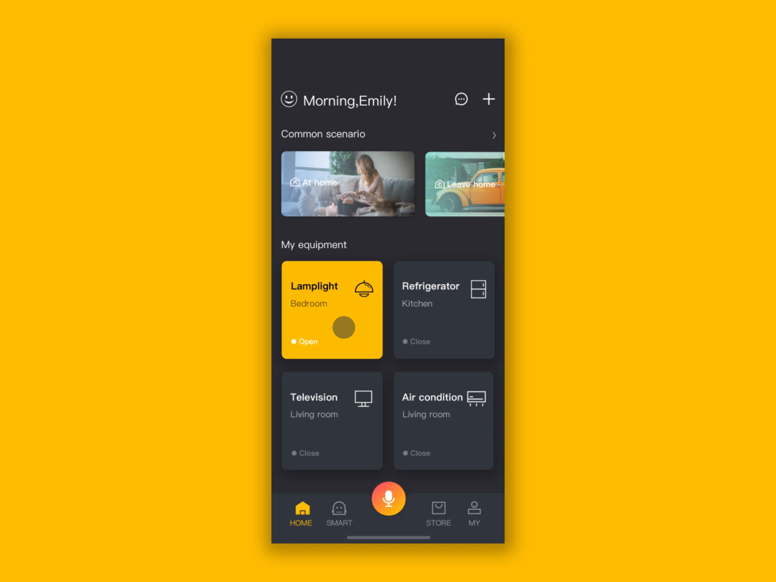 Intelligent home interface design by Xiaofeng for UDS on Dribbble