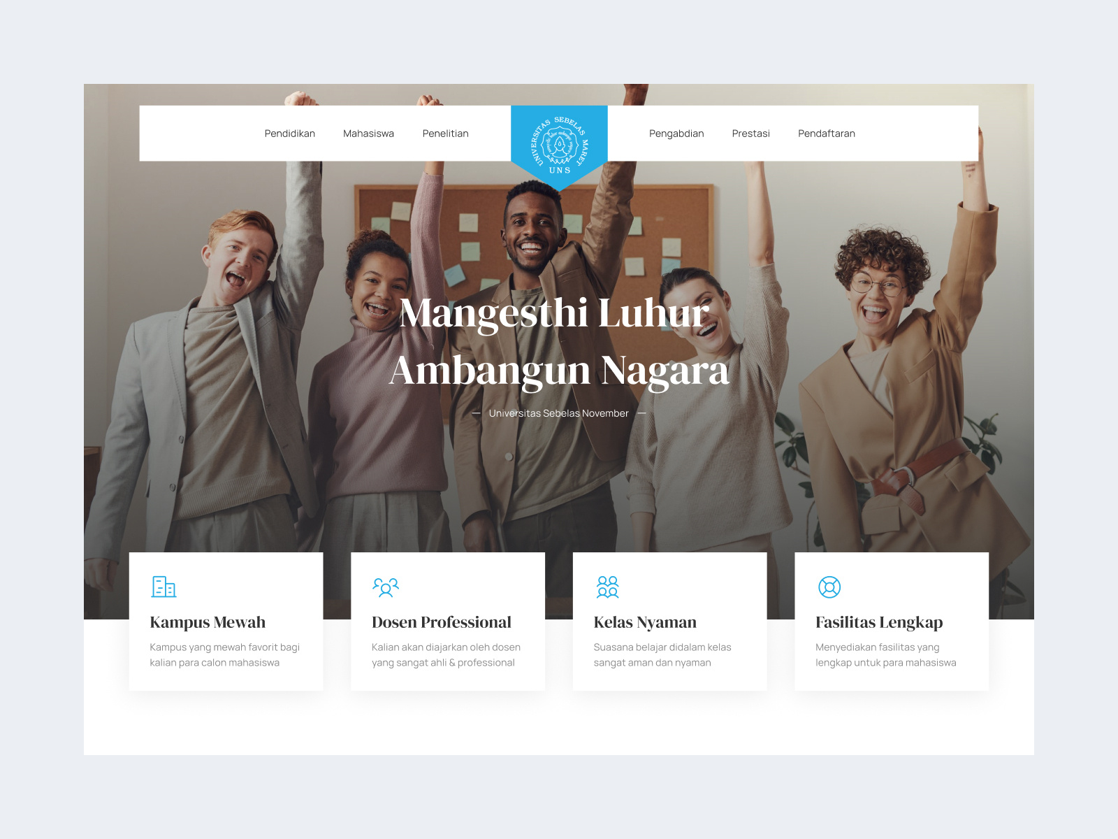 University Hero Section UI by Dezain Pixel on Dribbble