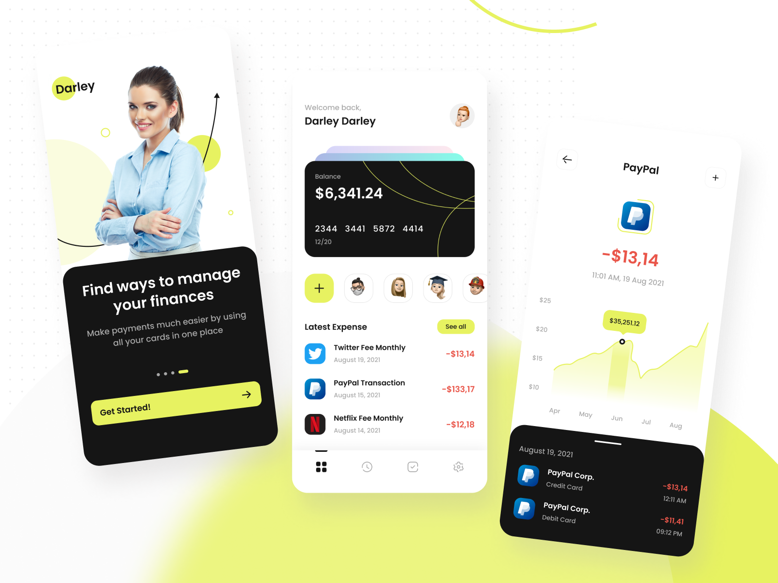 Finance Management App Concept by Lan Anh on Dribbble