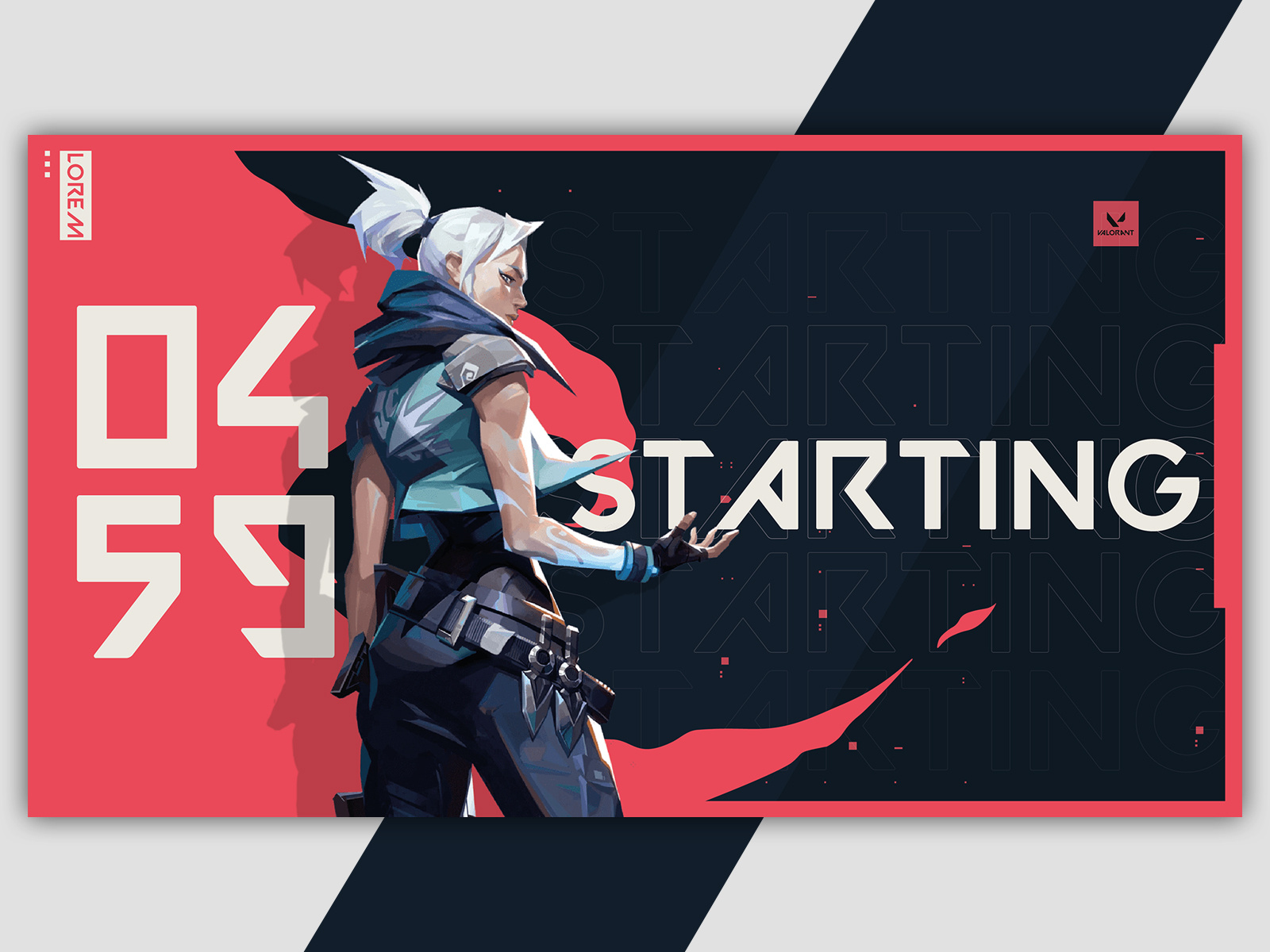 Valorant Jett - Twitch Overlay by Decrypt on Dribbble