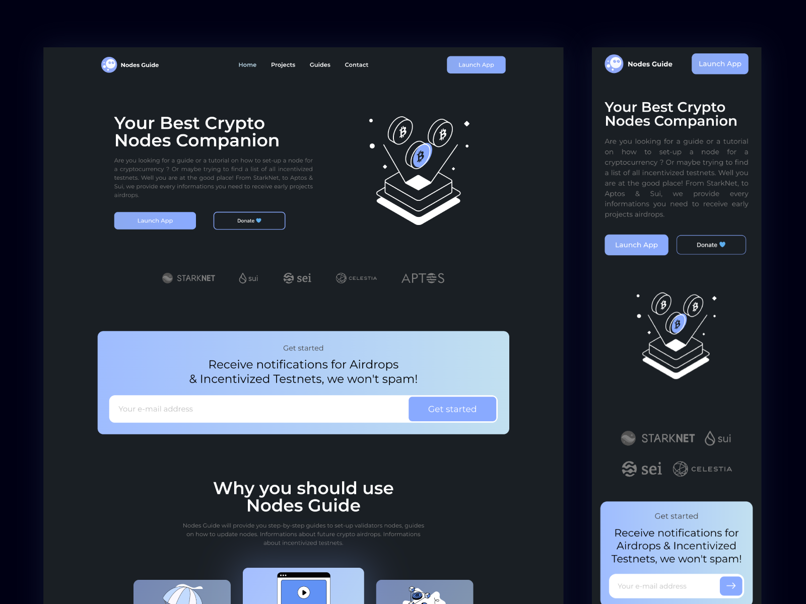 Responsive - Nodes Guide Website by Decrypt on Dribbble