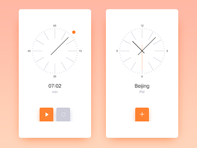 Timer & World Clock by UG84 on Dribbble