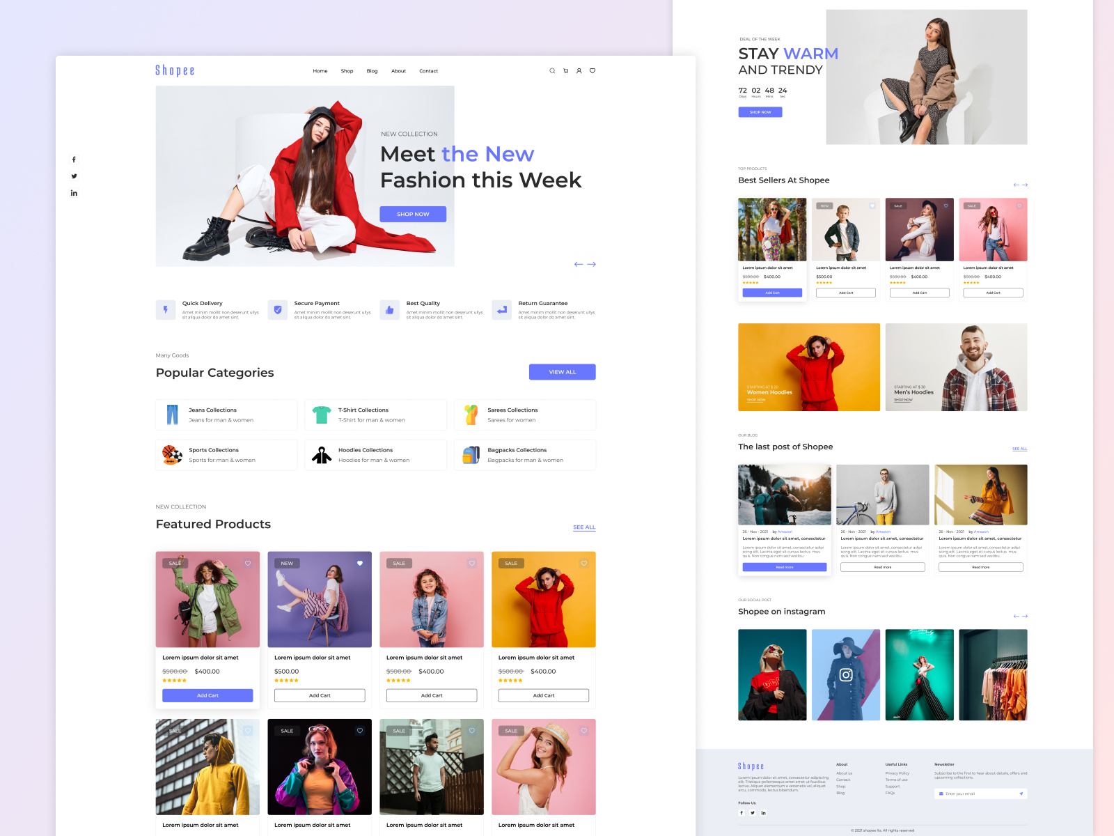 Shopee Website Landing Page UI Design. by Sajal Mozumder 🏅 on Dribbble