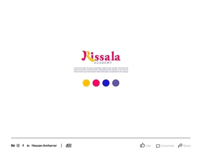 Rissala Academy logo design and branding by Hassan Amharrar on Dribbble
