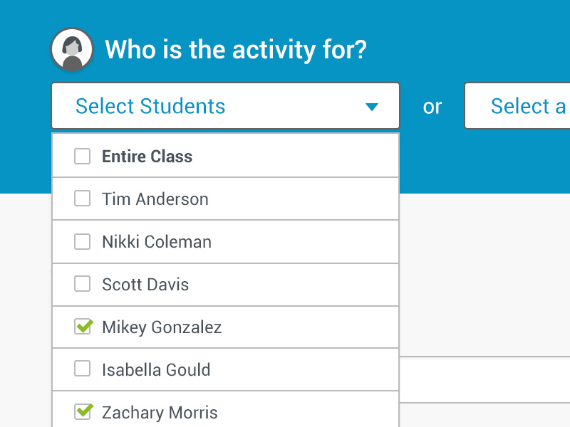 Student List by Erica Burnett on Dribbble