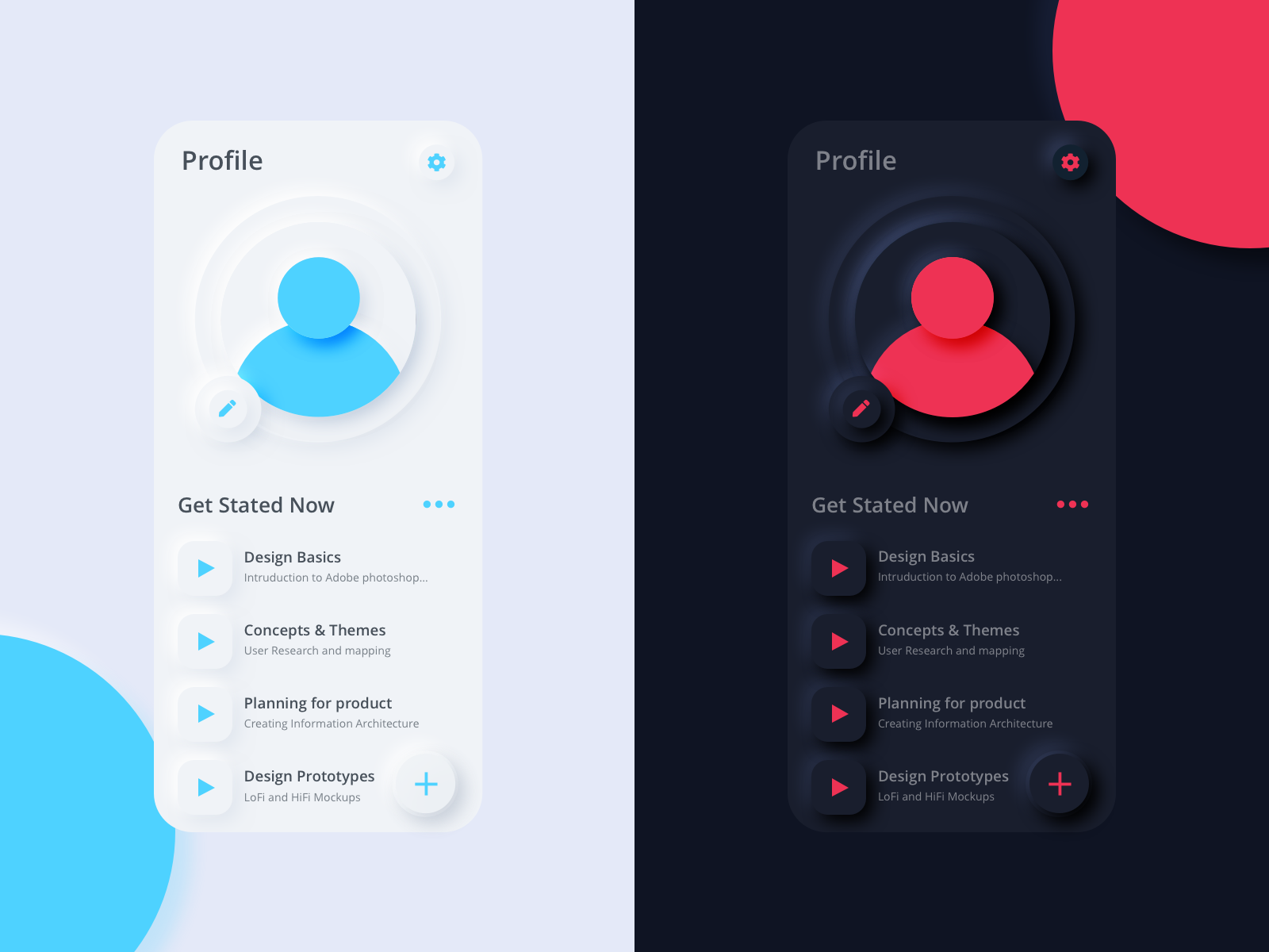 Light and Dark Theme of Neumorphic Design by Sarvottam Ghosh on Dribbble