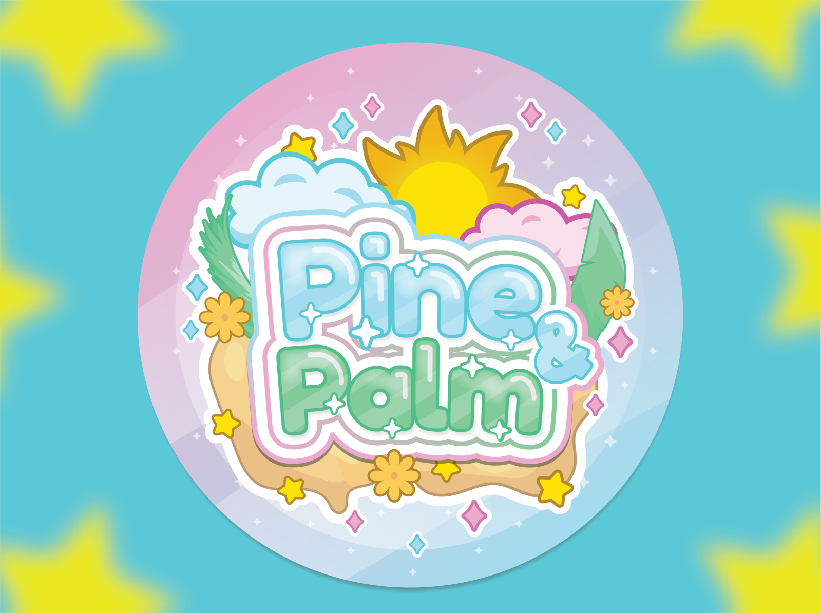 Logo for Vtuber Pine & Palm by Hawari on Dribbble