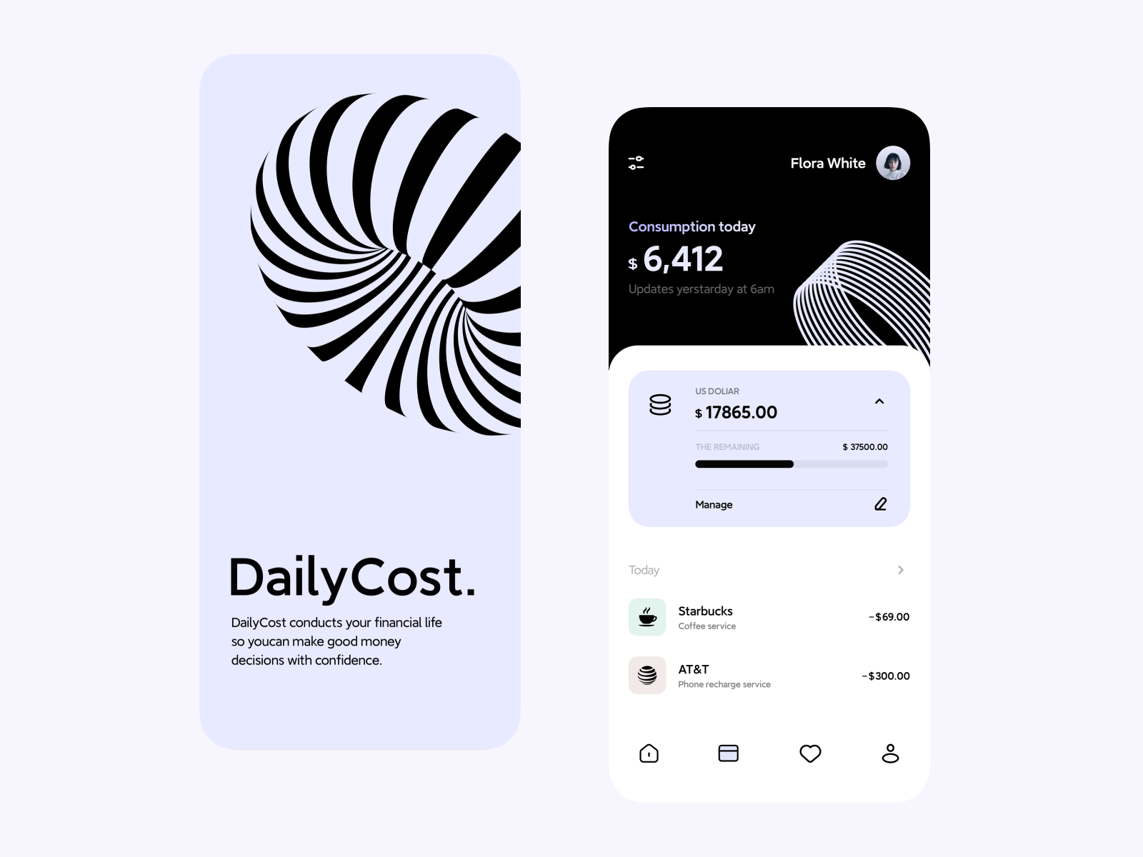 Wallet app by Sai on Dribbble