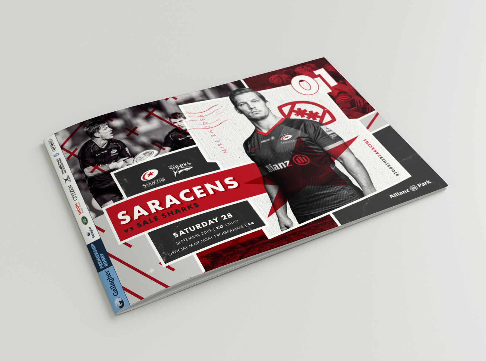Saracens Matchday Programme Cover design Concept by Marius Janavicius ...