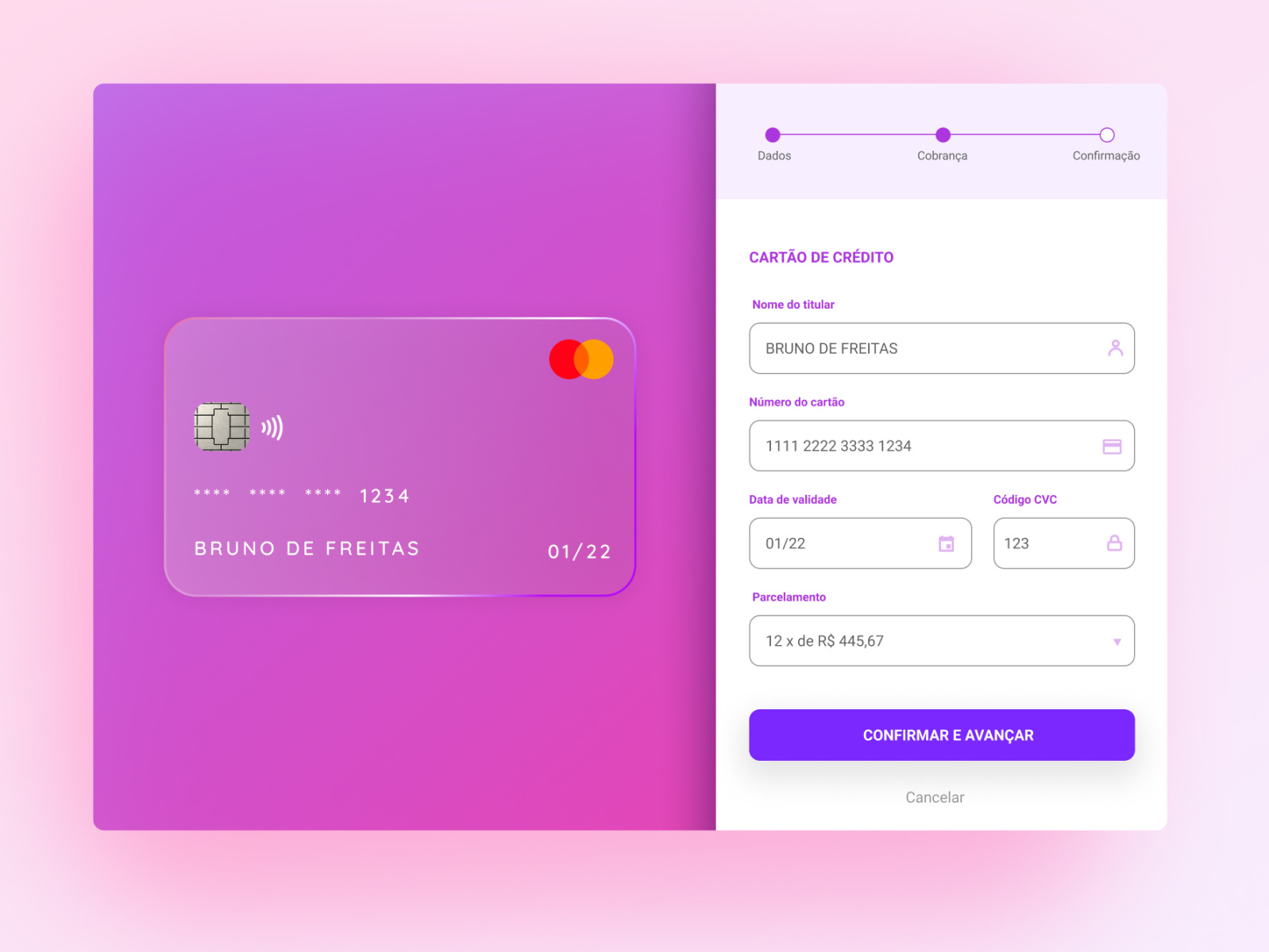 Credit Card Checkout #DailyUi by TDDG on Dribbble