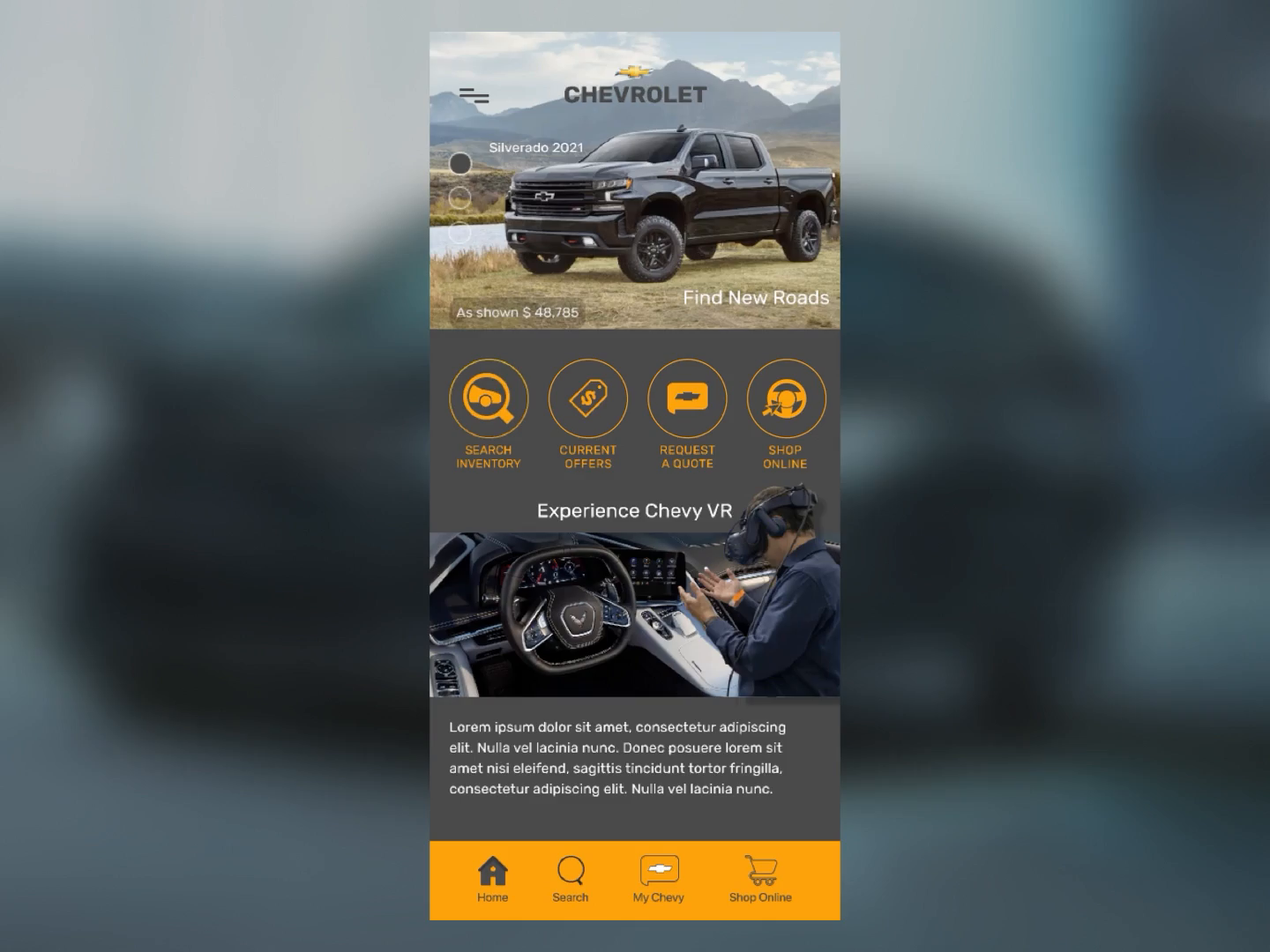 Chevrolet App Concept by oscar caballero on Dribbble