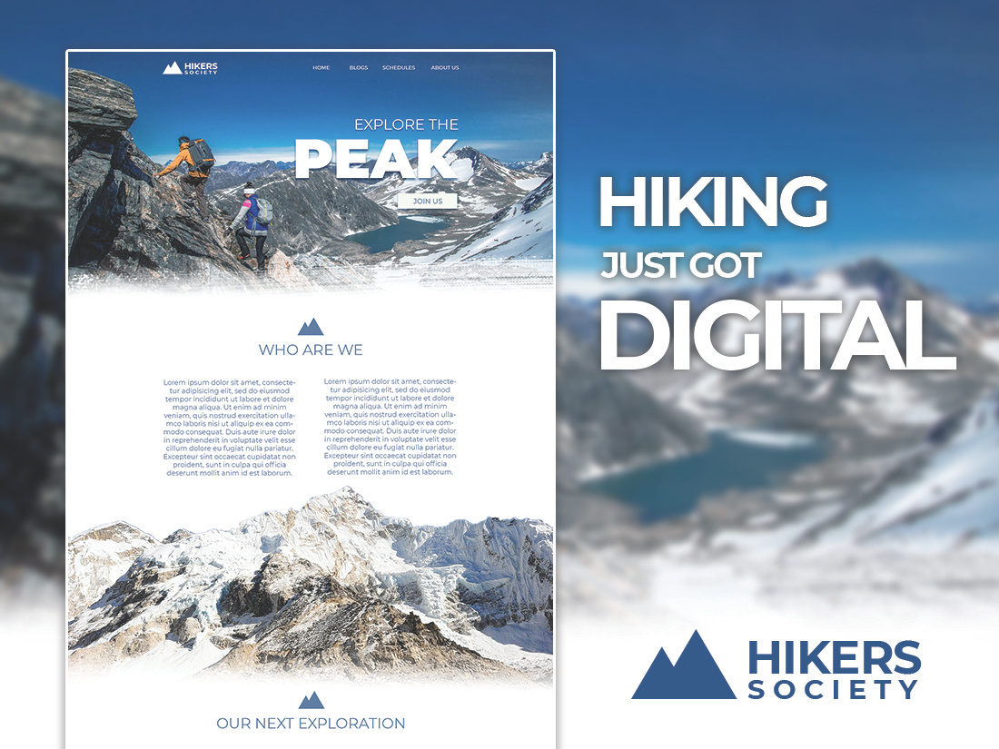 Hikers Society Web Design by Patrick Gomez on Dribbble