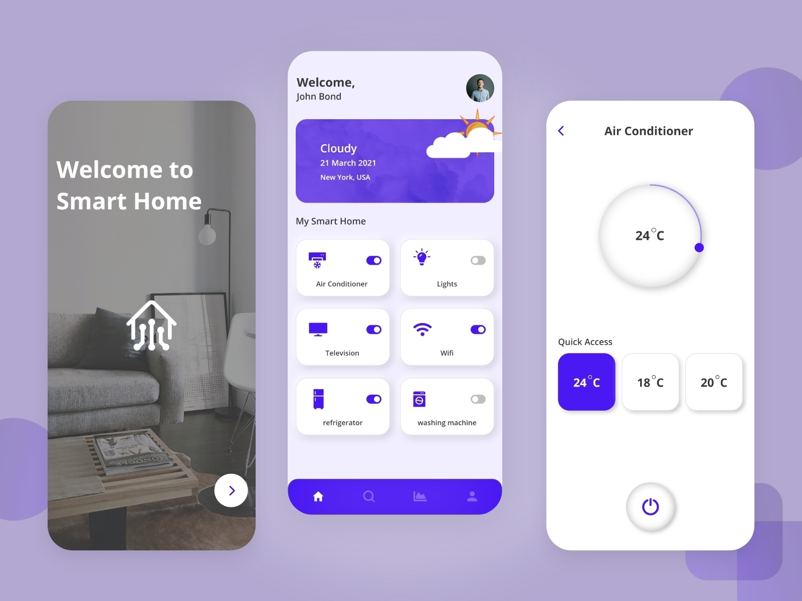 Home Automation Mobile App Design by Mayur Panchal on Dribbble
