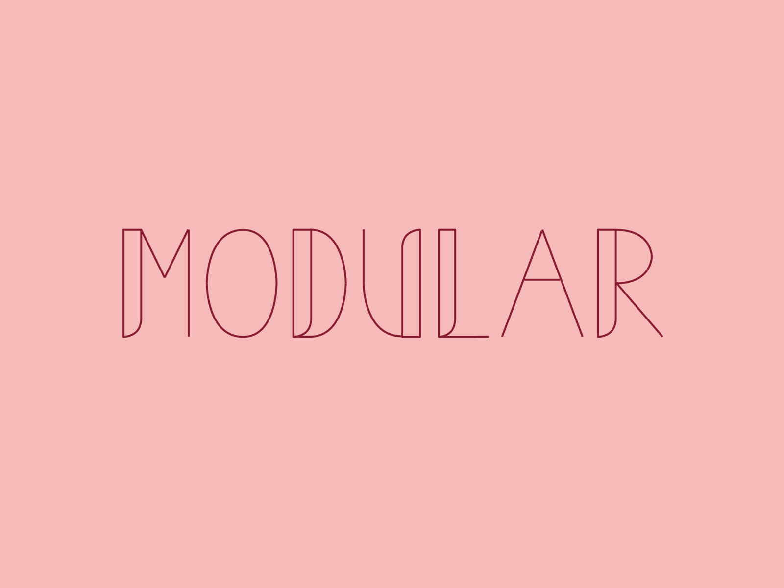 Modular font by Janneke on Dribbble