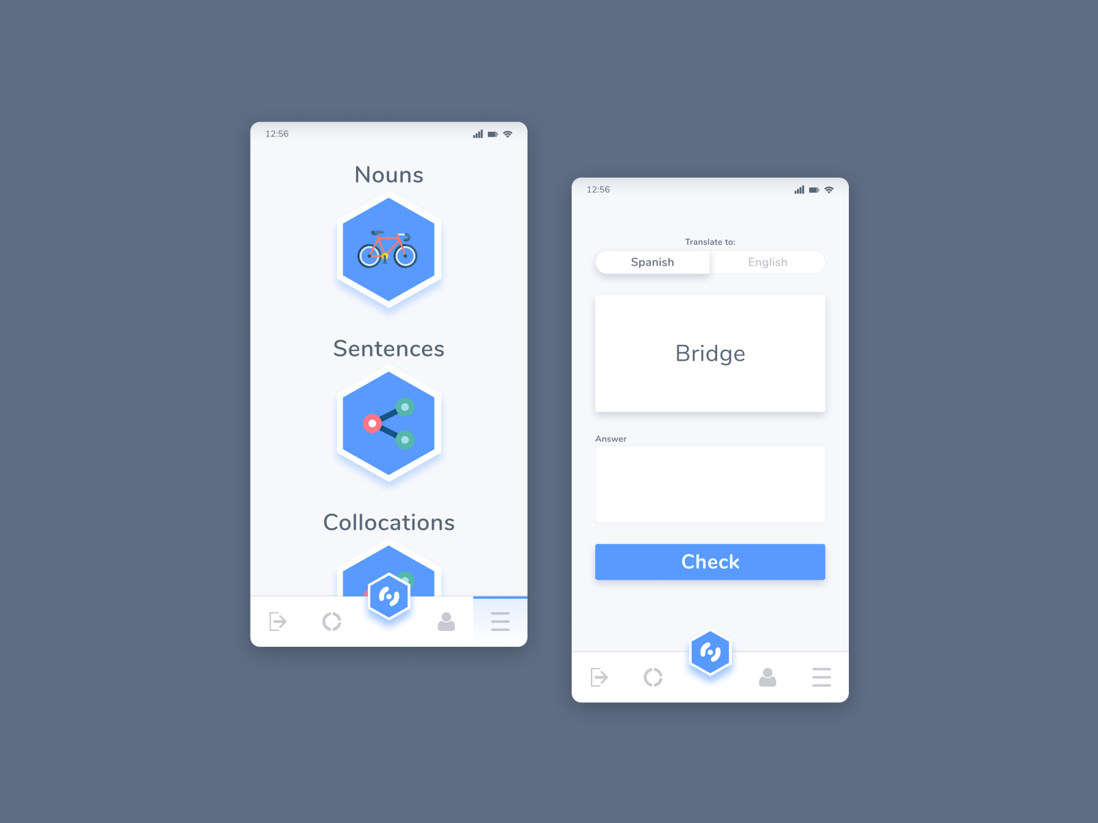 Flashcards quiz by Michał Roj on Dribbble