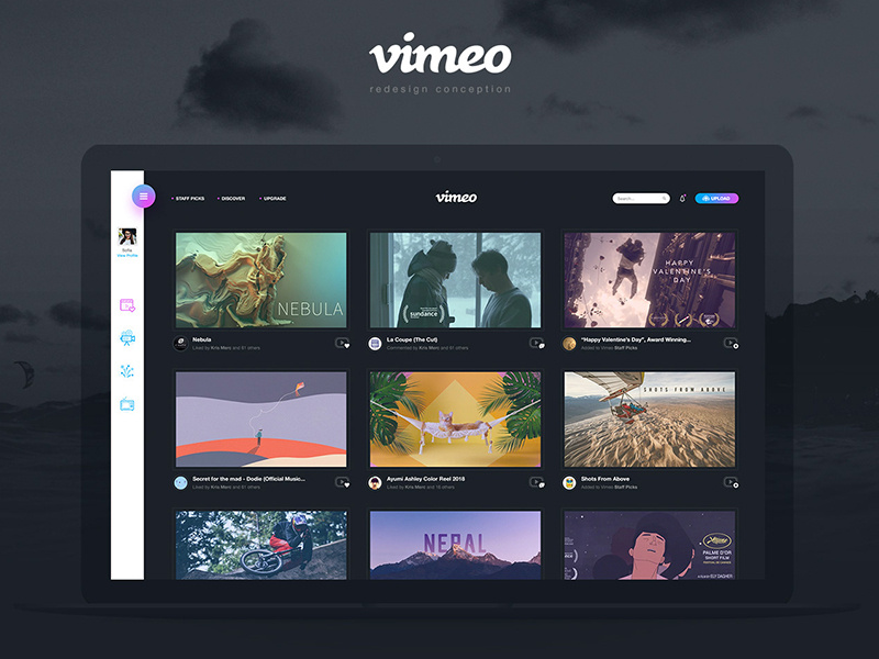 Vimeo (Redesign) by Doğan Aydemir on Dribbble