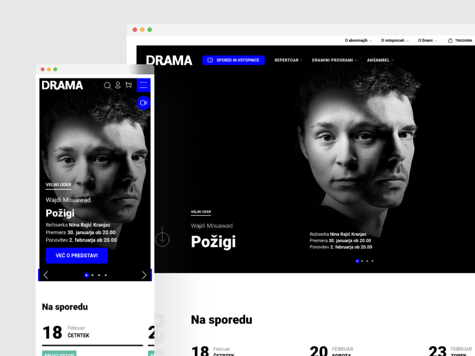 Theatre website redesign by Lenart Lipovšek on Dribbble