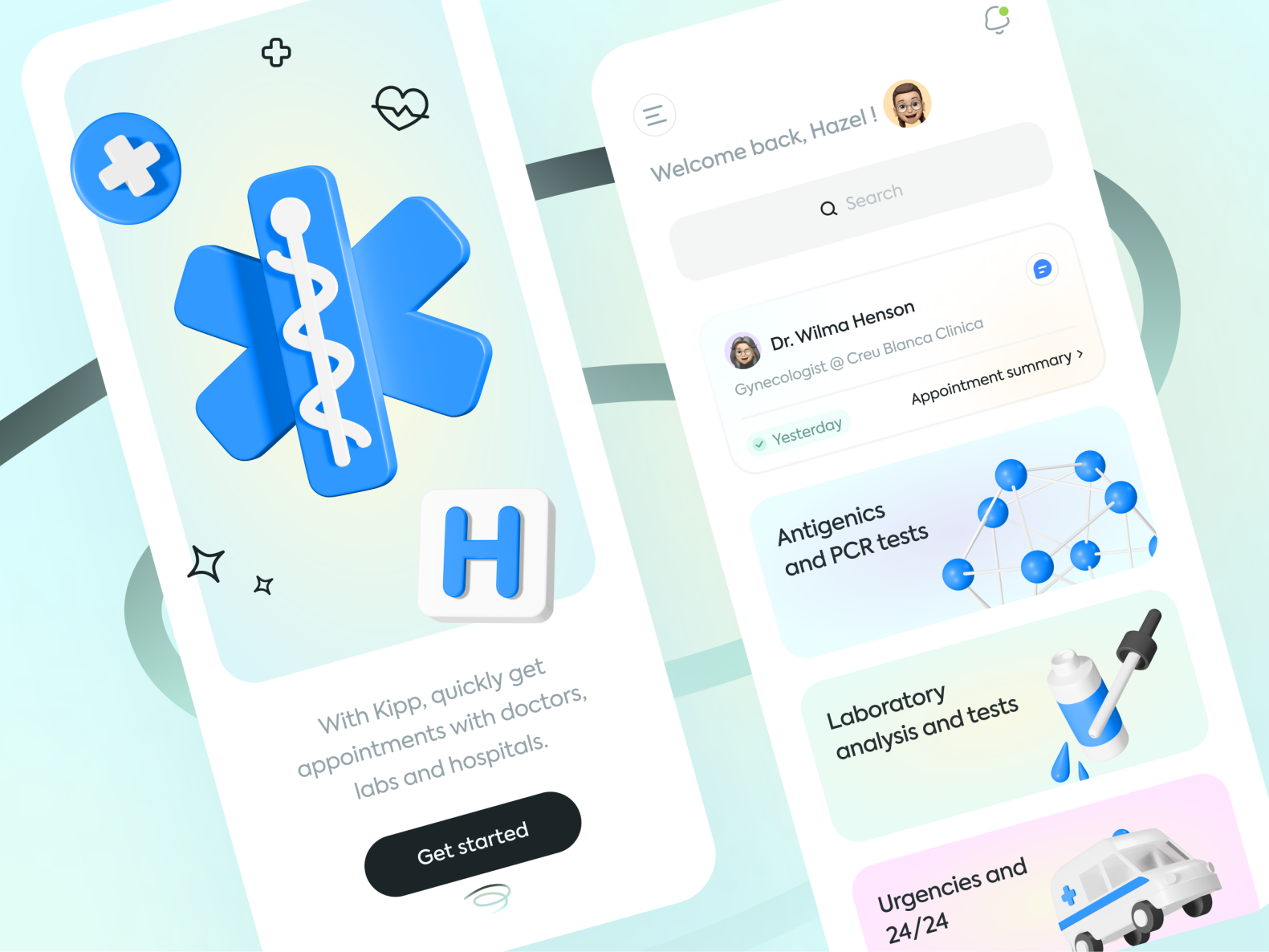 Kipp • Health tech app by Juliette Lagache for White Label on Dribbble