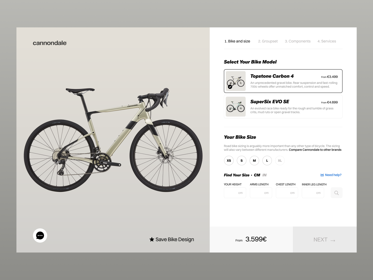Bike builder • e-commerce, bike and size tab by Juliette Lagache for ...