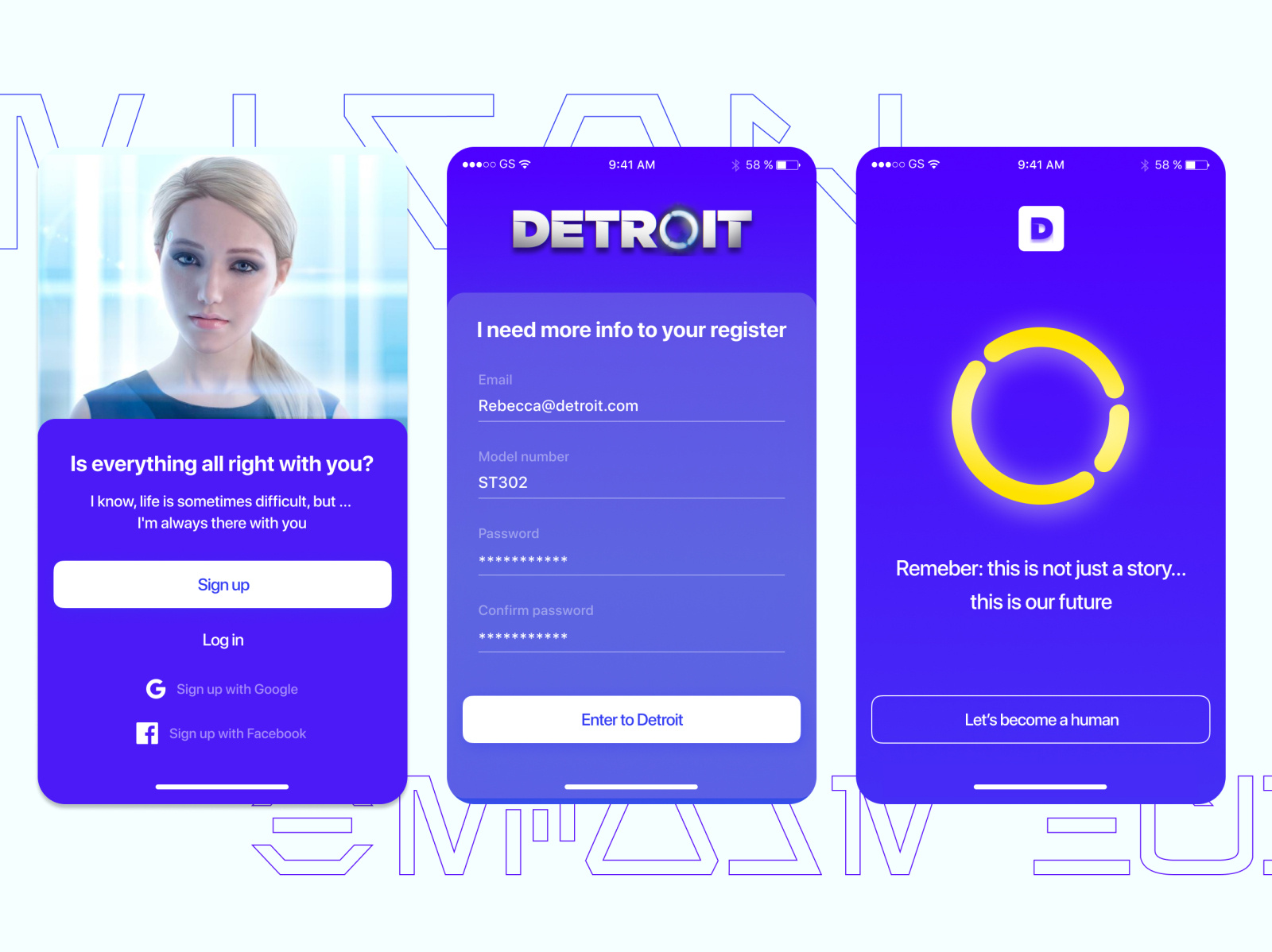 Daily UI #001 – Sign up dark theme by Anastasia Boltenkova on Dribbble