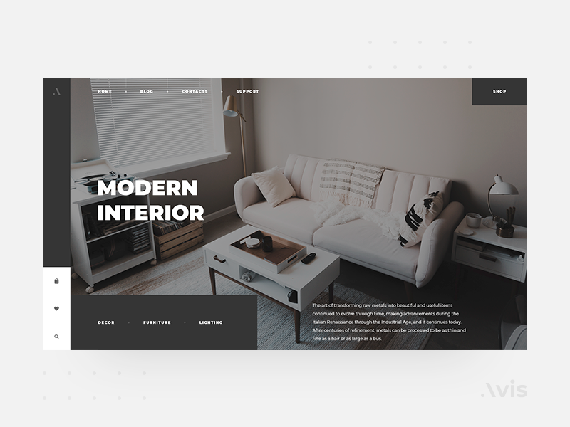 Main page template | Avis UI Pack by Simplery on Dribbble