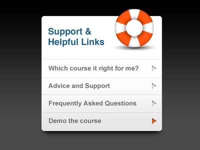 Help Panel by Stephen Smith on Dribbble