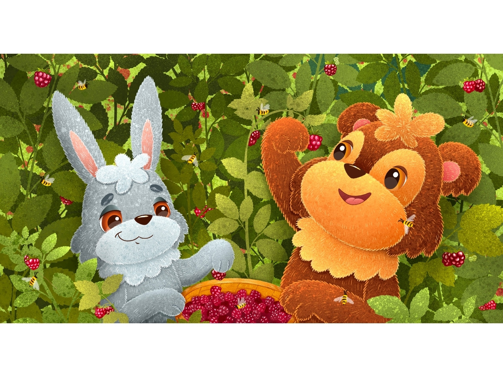 Little bear. Raspberries by Yelllowlion on Dribbble
