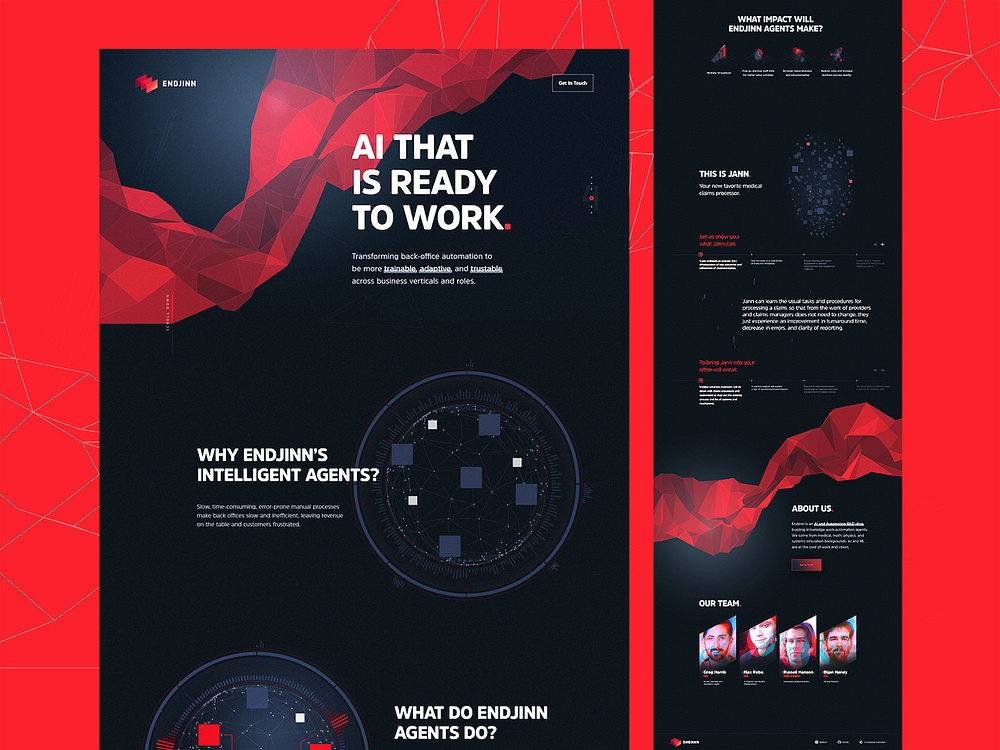 Endjinn Full Website by kreativa on Dribbble