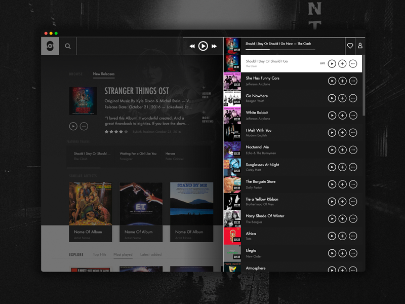 Soundtracker Desktop App — 2 by Henrique Iamarino on Dribbble