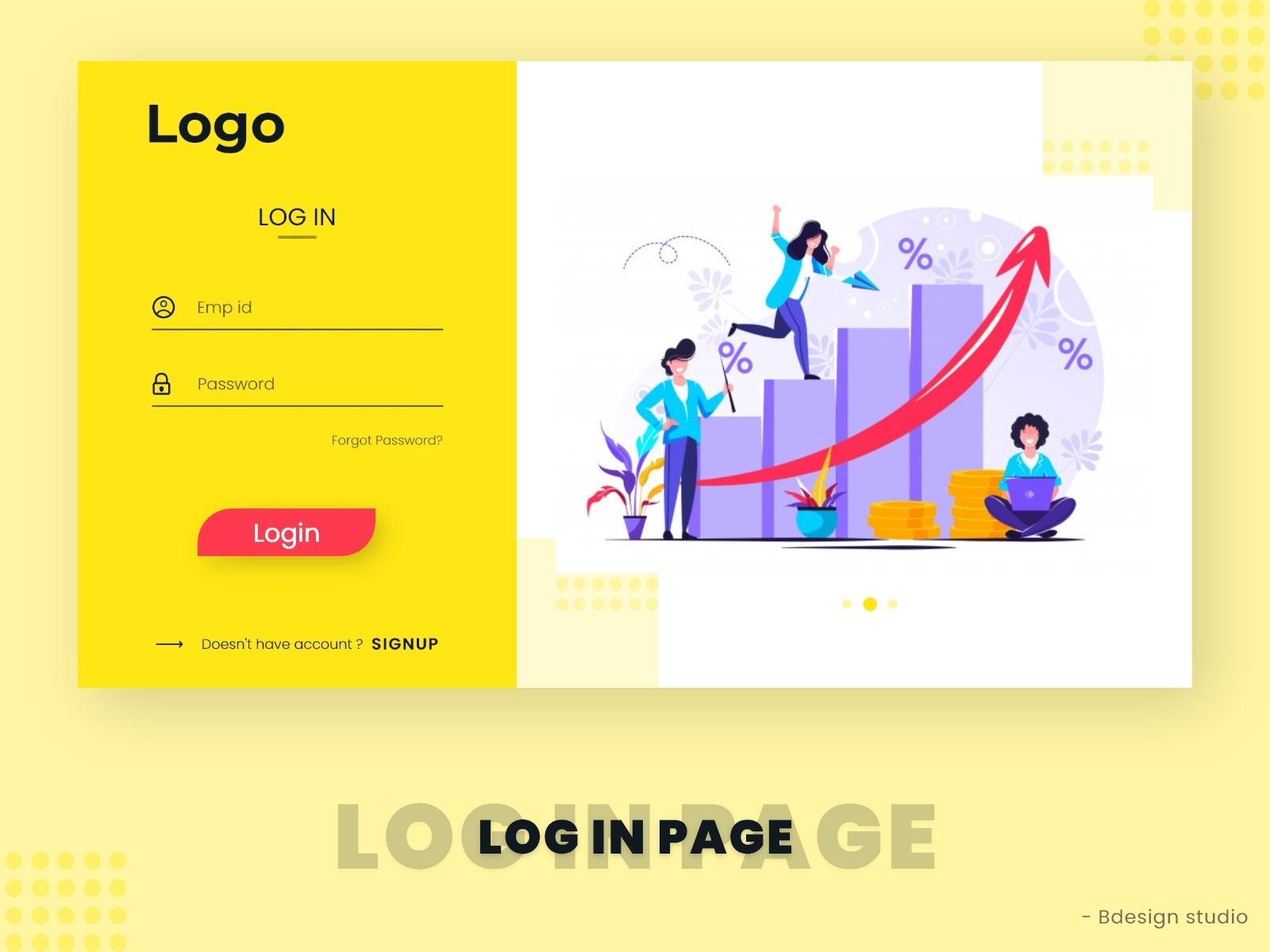 Sales transaction - Log in Page by Bharath.design on Dribbble