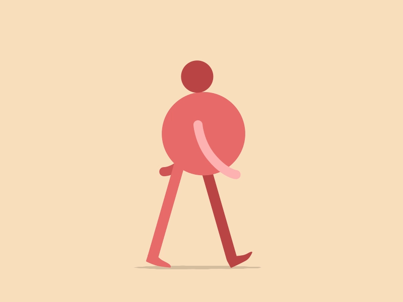Double bounce walk cycle by Nahla Mostafa on Dribbble