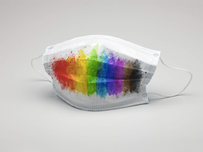 Watercolor LGBTQ Pride Face Mask by Spiderfly Studios on Dribbble