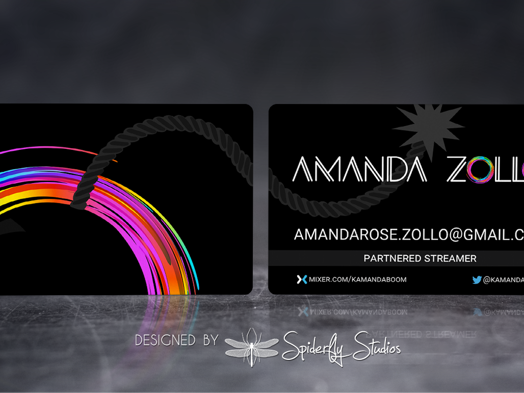 Amanda Zollo - Akuafoil Business Cards by Spiderfly Studios on Dribbble