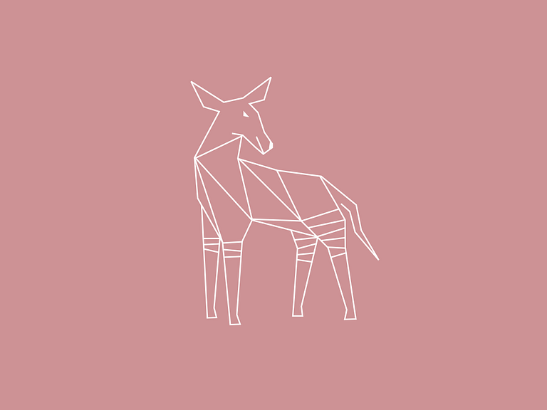 Geometric Okapi Logo by mariacecilia on Dribbble