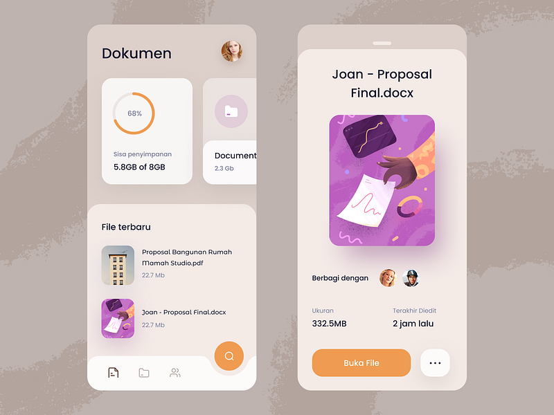 Collaborative Document Editor Mobile App by Ghani Pradita for Paperpillar on Dribbble
