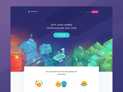 Matchpool Landing Page by Ghani Pradita for Paperpillar on Dribbble