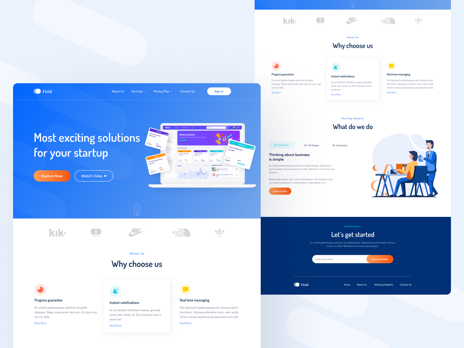 Fixid agency Landing Page by Mayad Ahmed on Dribbble
