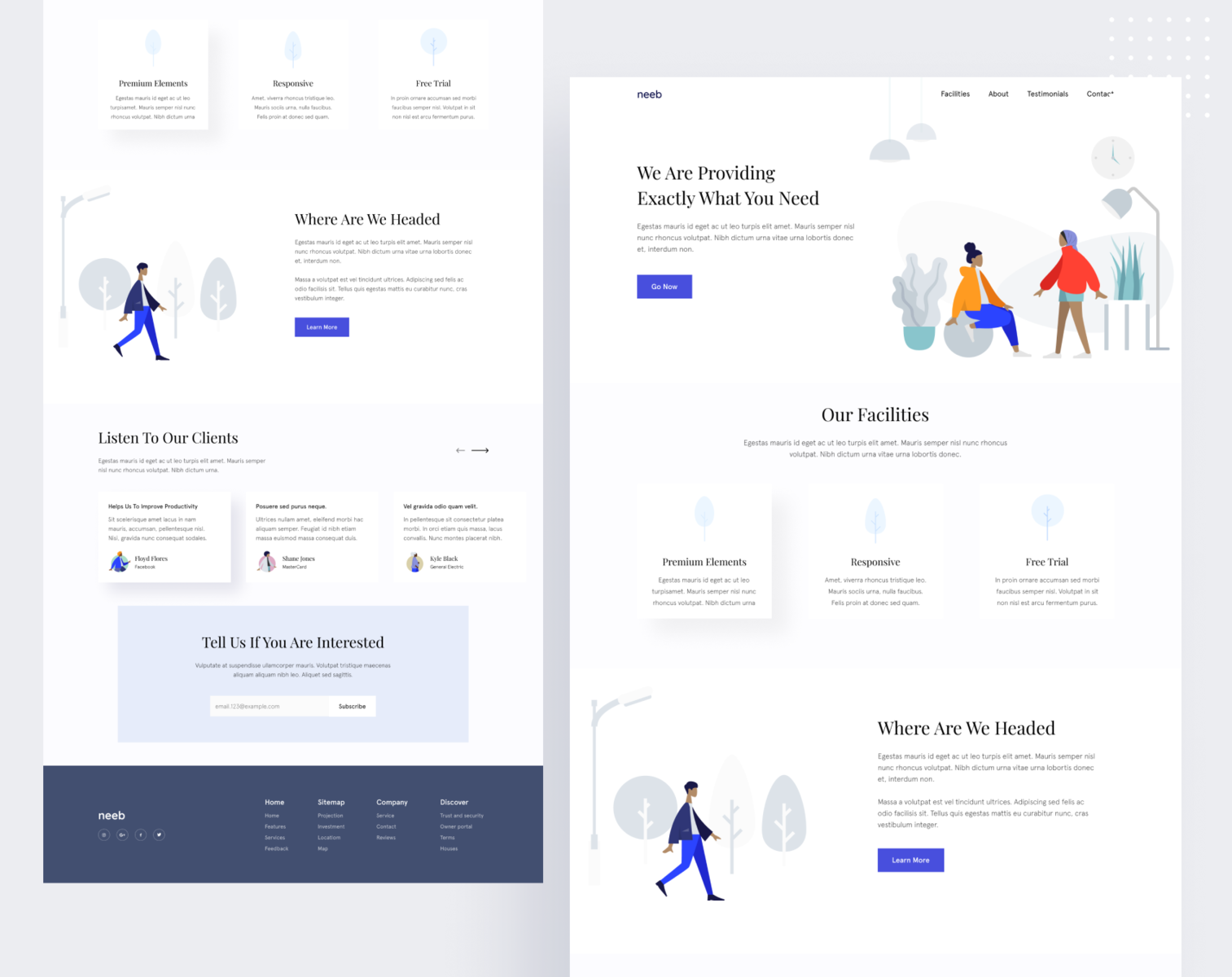 neeb Landing Page by Mayad Ahmed on Dribbble