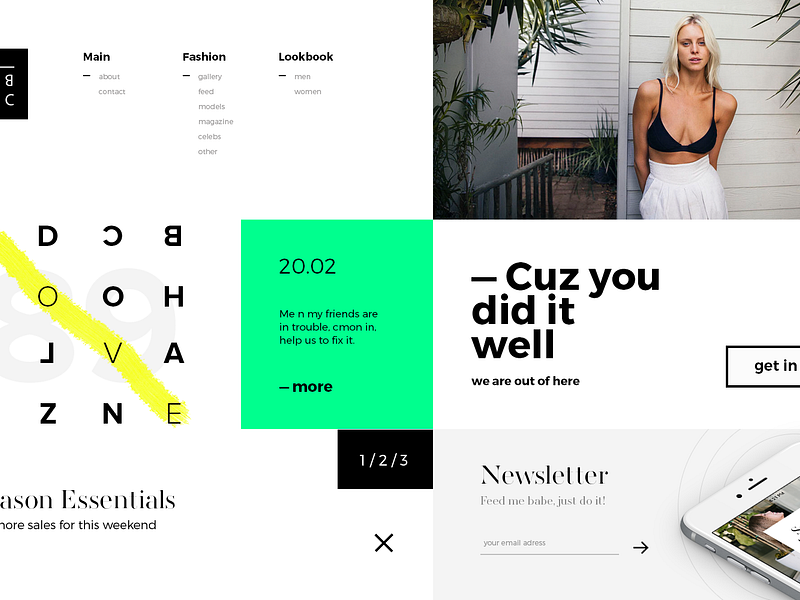 ABCD / Bold Love Card by tamashi on Dribbble