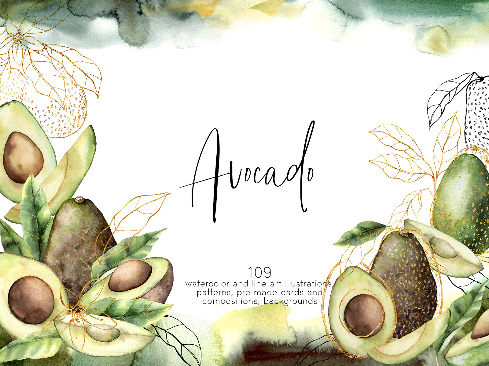 Avocado. Graphic collection by Yuliya Derbisheva on Dribbble
