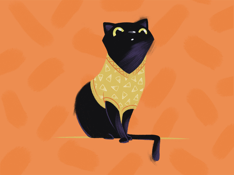 Spooky Cat by Bronwyn Gruet on Dribbble